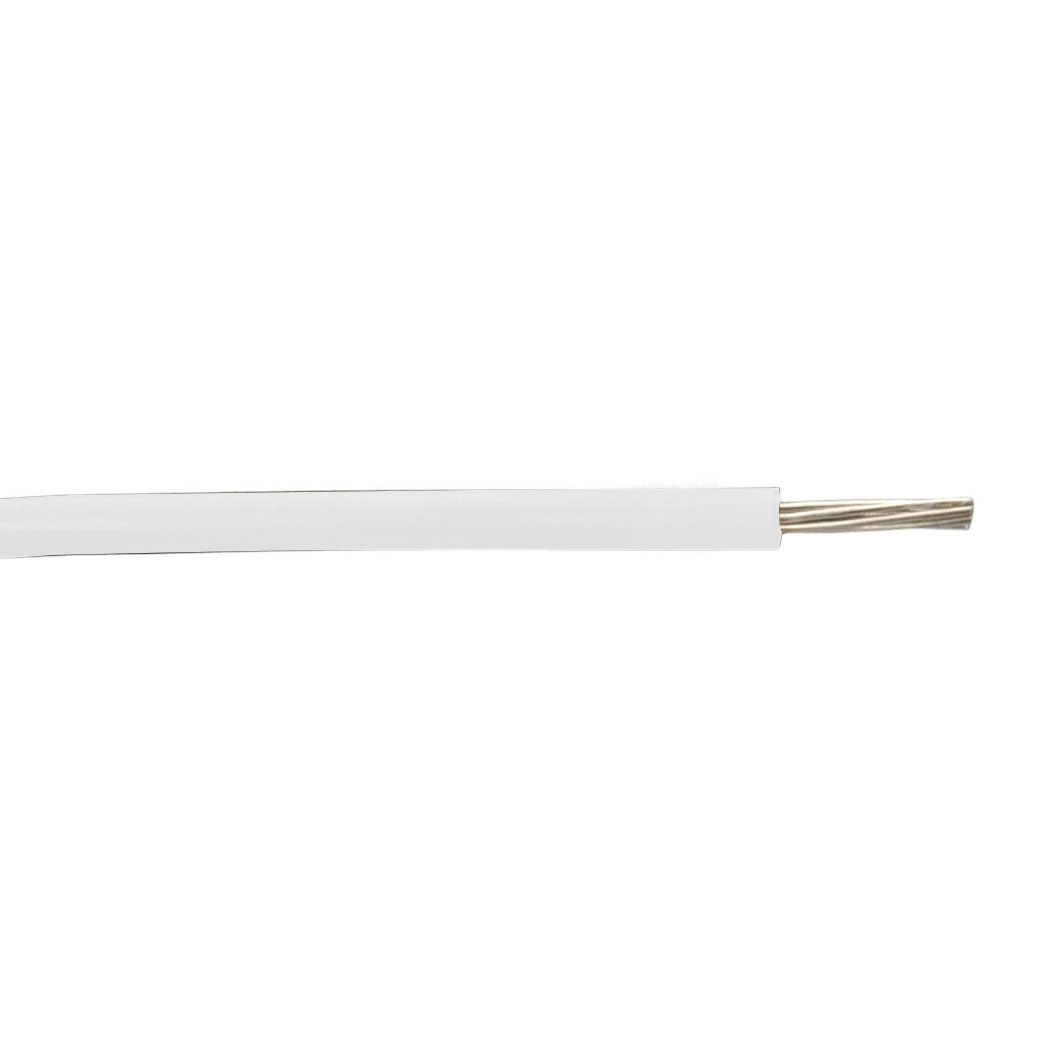 22 AWG, UL 1007 Lead Wire, 7 Strand, 90C, 300V, Topcoat, PVC, White | IEWC.com